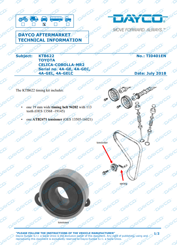 Dayco | Tech Tips - International | EN